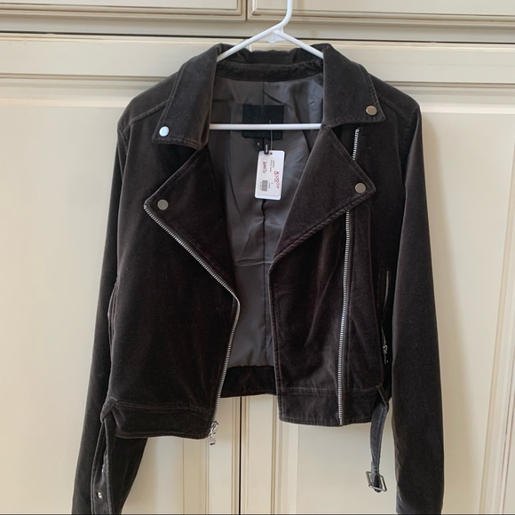 PAIGE | Jackets & Coats | Paige Velvet Moto Jacket | Poshmark